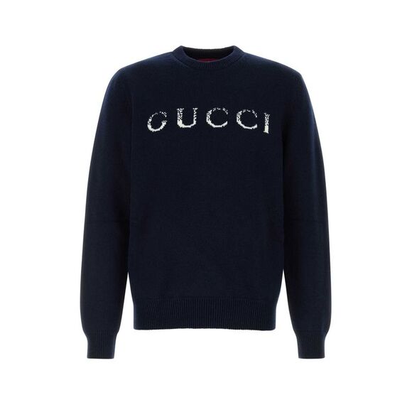 Gucci | Sweaters | Gucci Men Navy Blue Wool Sweater | Poshmark